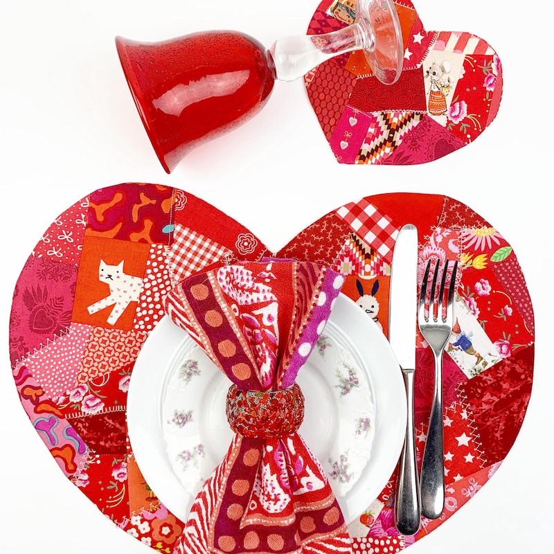 Heart Patchwork Mug - Etsy