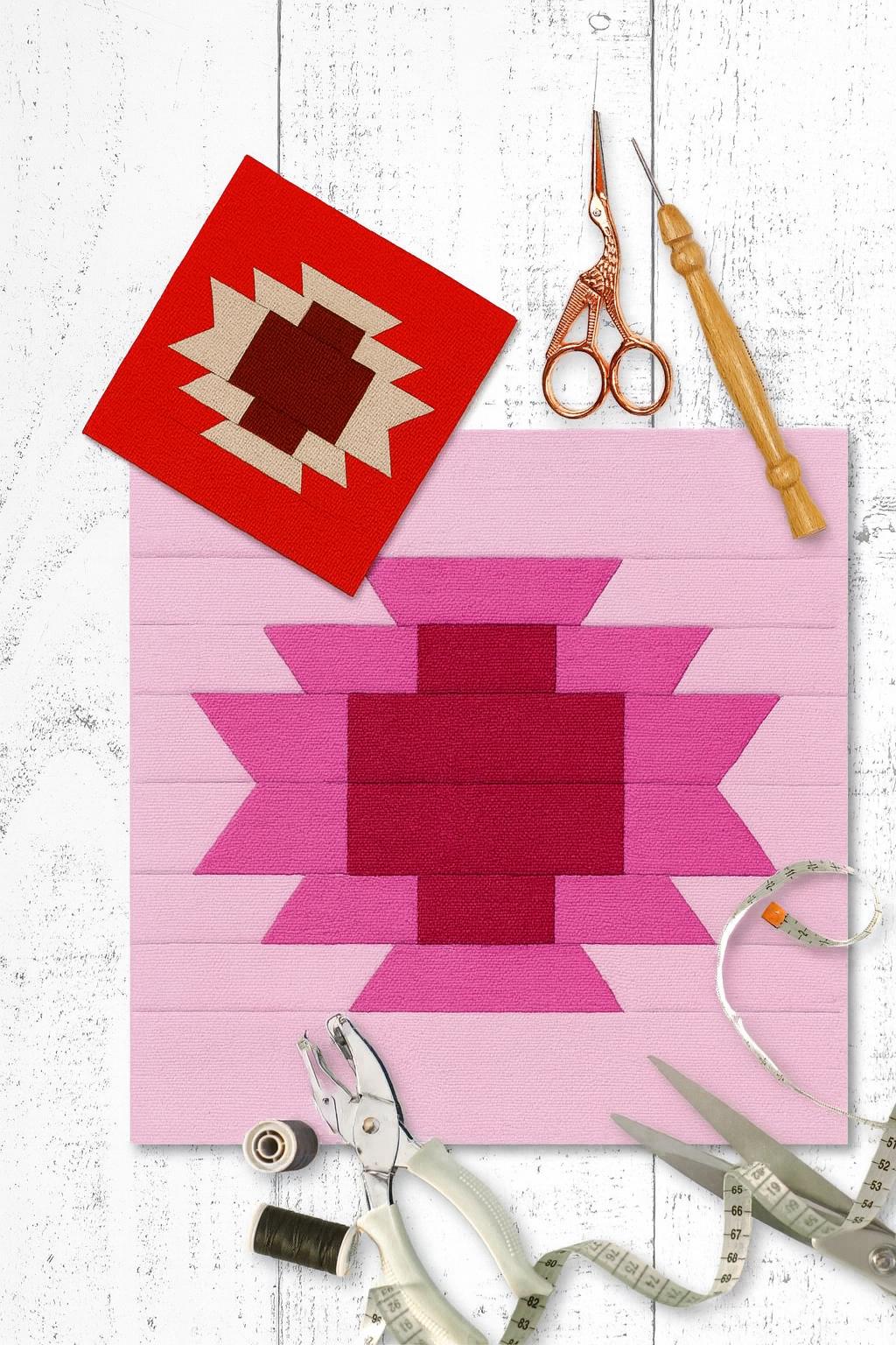 Southwest Aztec Quilt Block, 5 Sizes PDF Instant Download, FPP ...