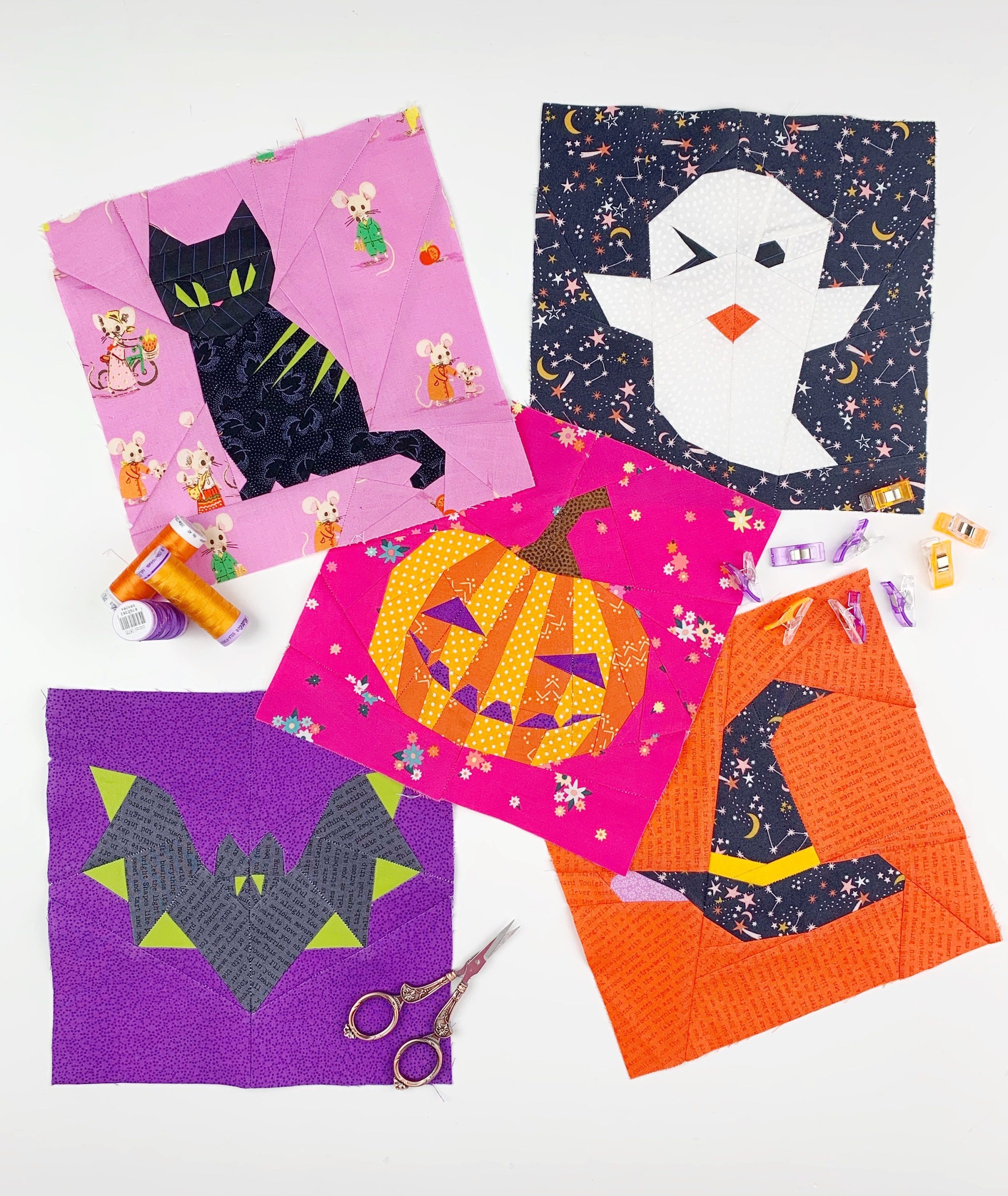 Ghost Quilt Block Pattern PDF Instant Download Halloween - Etsy