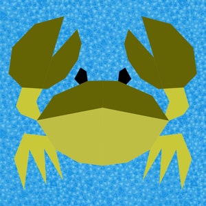 Crab Quilt Block Pattern: Nautical Foundation Paper Piecing (PDF ...