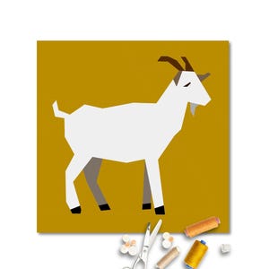 Goat Quilt Block Pattern, 4 Sizes PDF Instant Download, Foundation ...