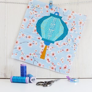 Chinese Lantern Quilt Block Pattern, 5 Sizes, Foundation Paper Piecing ...