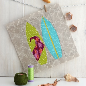 Surfboards Quilt Block Pattern: Beach Theme (PDF Pattern) - Etsy