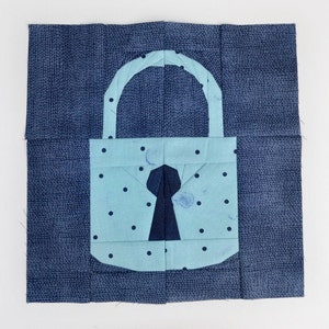 Lock and Key Sewing Pattern, Lock and Key Quilt Block Pattern PDF ...