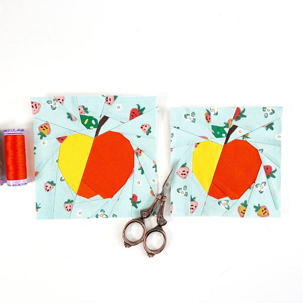 Apple Quilt Block Pattern - Etsy