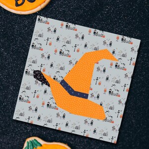 Halloween Quilt Block Pattern Set of 5, Multiple Sizes Paper Pieced ...