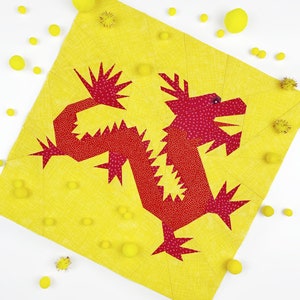 Chinese Dragon Quilt Block Pattern PDF Instant Download - Etsy
