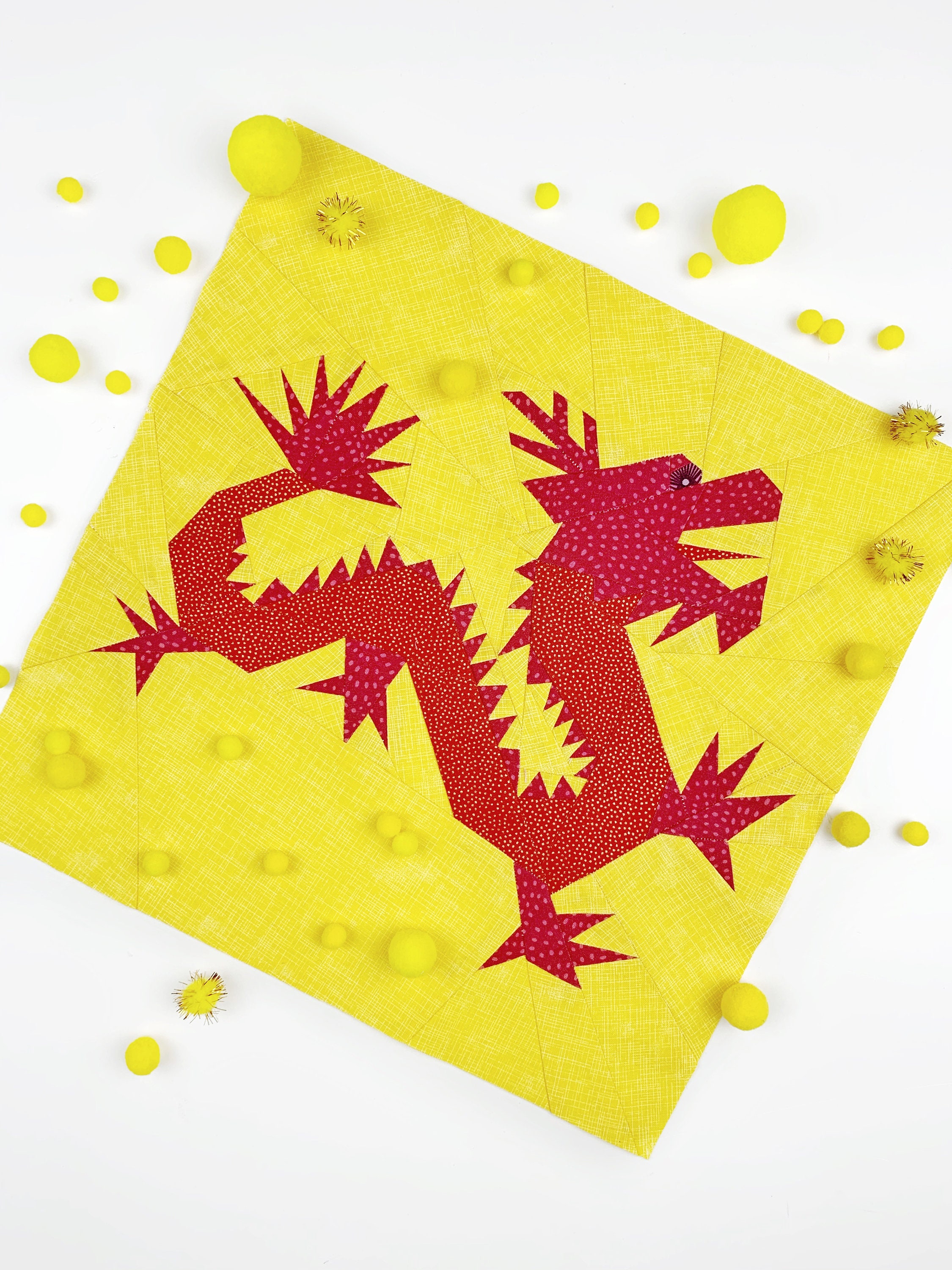 Chinese Dragon Quilt Block Pattern PDF Instant Download Home - Etsy