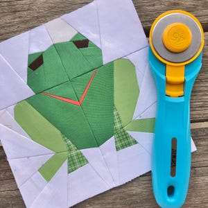 Frog FPP Quilt Block Pattern 5 Sizes PDF Instant Download, Foundation ...