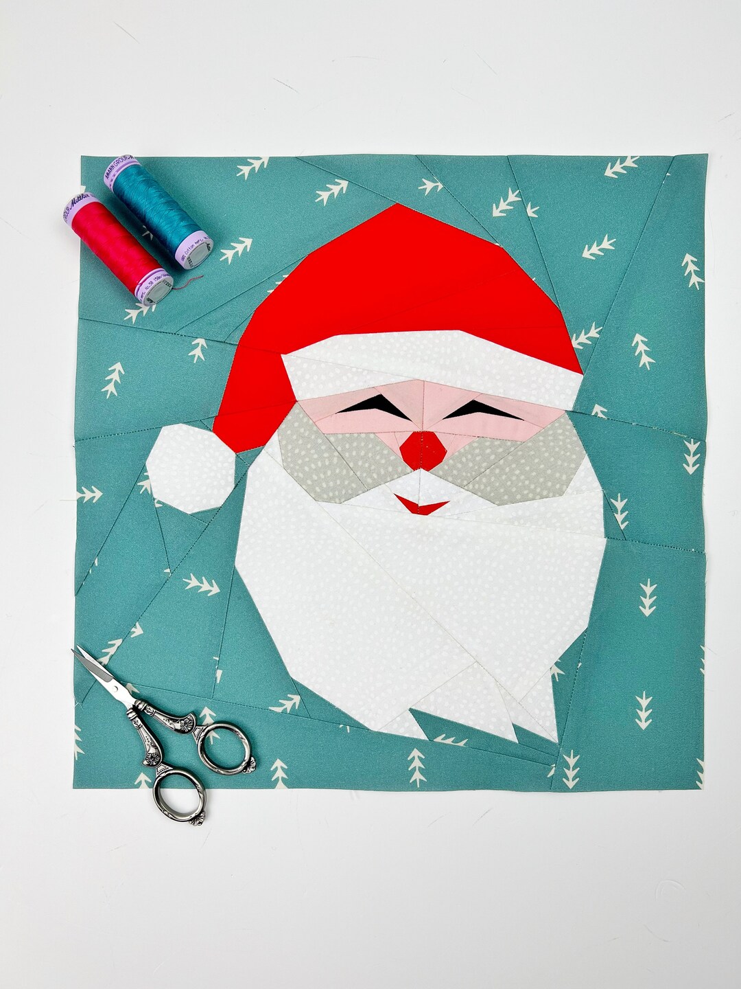 Santa Claus Quilt Block, 4 Sizes PDF Instant Download, Foundation Paper ...