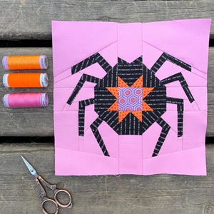 Spider Quilt Block Pattern: Halloween Foundation Paper Piecing (PDF ...