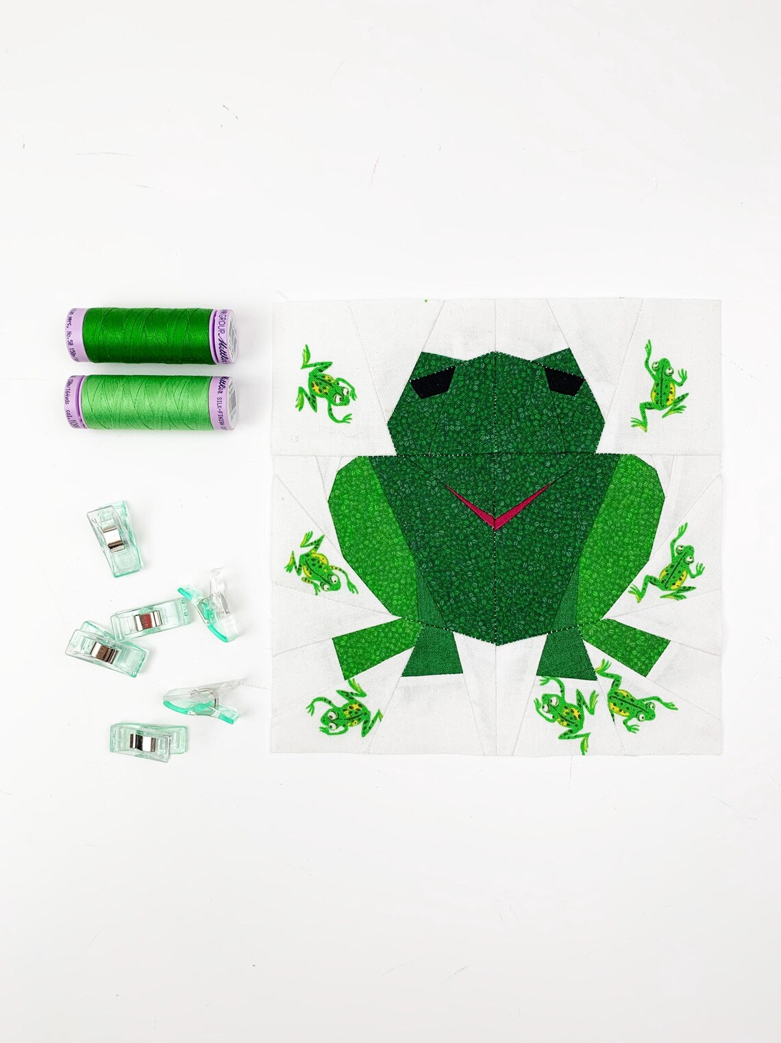 Frog FPP Quilt Block Pattern 5 Sizes PDF Instant Download, Foundation ...