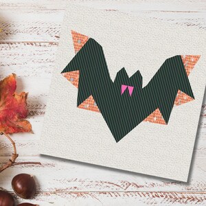 Halloween Bat Quilt Block Pattern, 4 Sizes, Foundation Paper Piecing ...