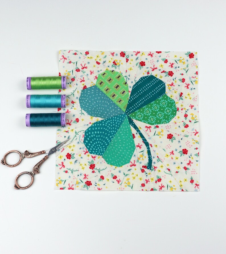 Shamrock Quilt Block Pattern Shamrock Pattern PDF Instant | Etsy