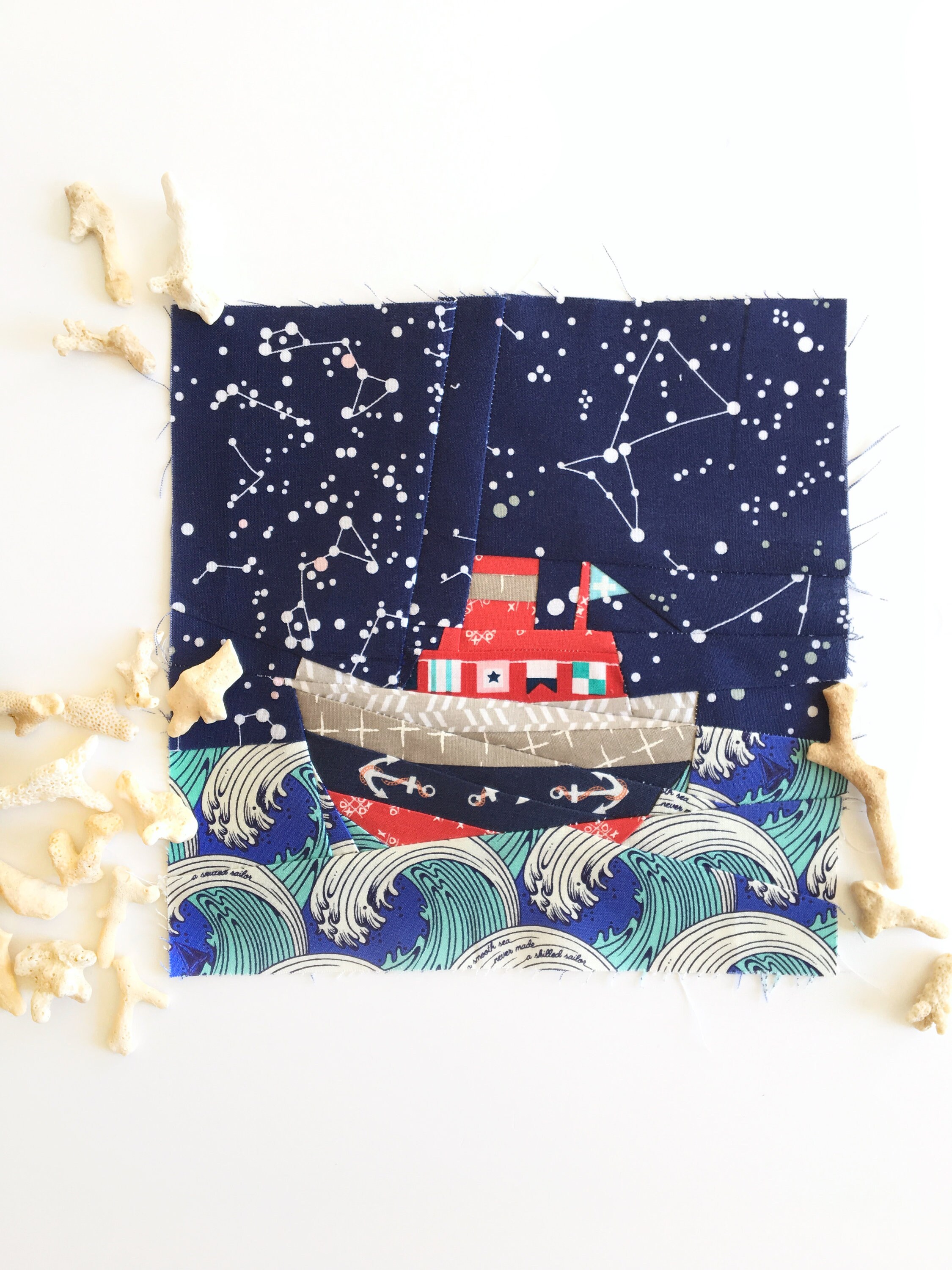 Boat Paper Piecing Pattern: Nautical Steamboat Quilt (PDF) - Etsy