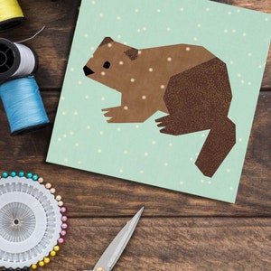 Beaver Paper Piecing Pattern, 4 Sizes PDF Sewing Pattern, Foundation ...