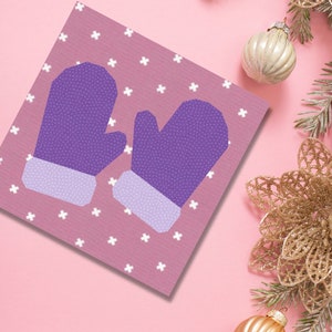 Mittens Quilt Block Pattern, PDF Instant Download, Christmas Decor ...