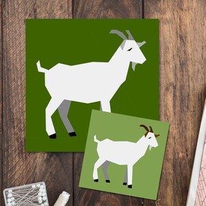 Goat Quilt Block Pattern, 4 Sizes PDF Instant Download, Foundation ...