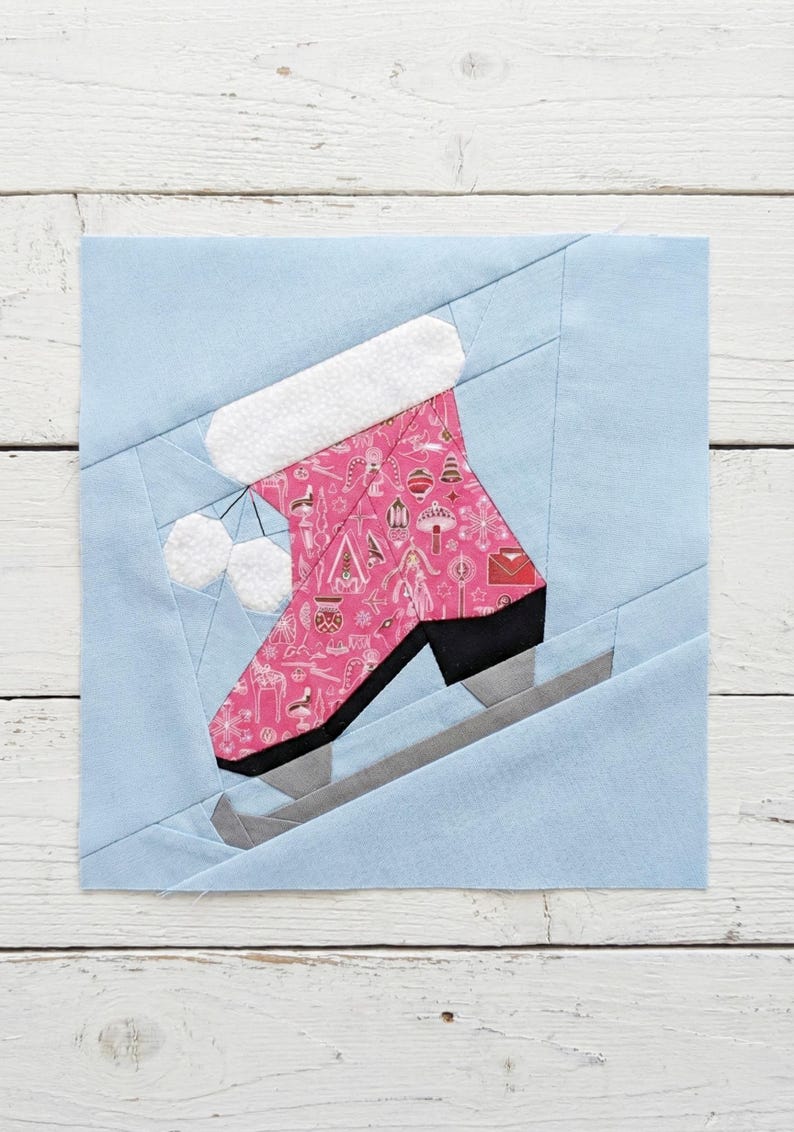 Ice Skates 5 Sizes, PDF Instant Download, Foundation Paper Piecing ...