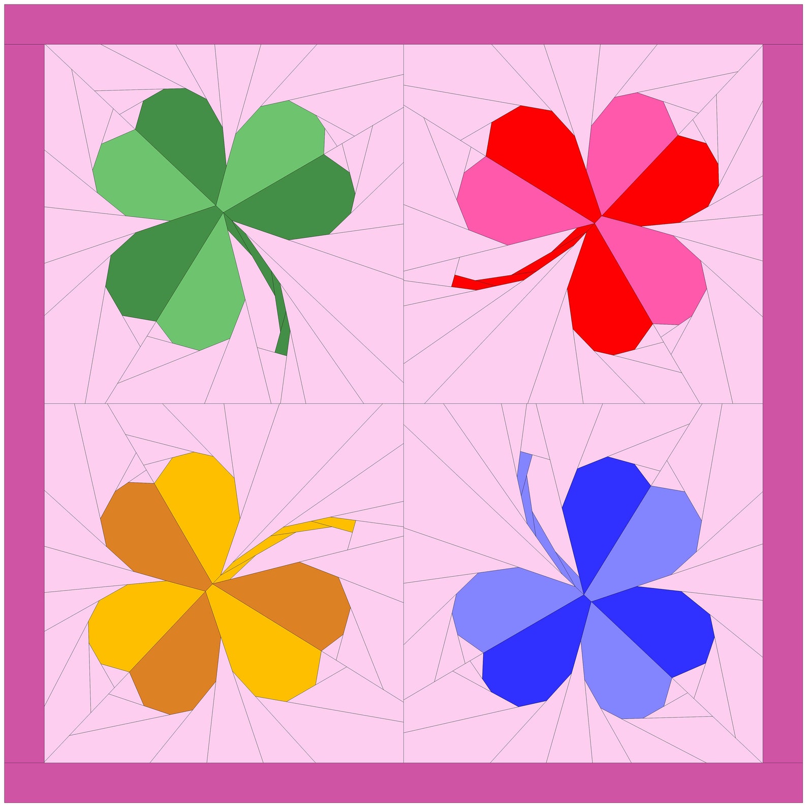 Shamrock Quilt Block Pattern Shamrock Pattern PDF Instant | Etsy