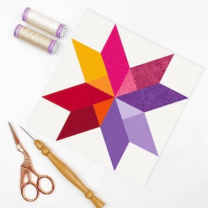Sawtooth Pinwheel Star Quilt Block Pattern, 5 Sizes PDF Instant ...