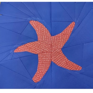 Starfish Quilt Block Pattern: Nautical Foundation Paper Piecing (PDF Download) - Etsy
