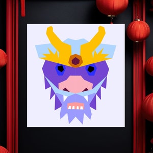 Chinese Dragon Quilt Block Pattern, 2 Sizes PDF Instant Download ...