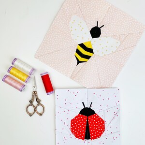 Ladybug Pattern, Simple Ladybug Quilt Block Pattern, PDF Instant ...