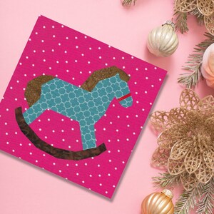 Rocking Horse Quilt Block, 5 Sizes PDF Instant Download, Foundation ...