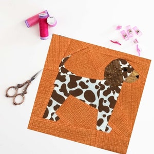 Dog Quilt Block Pattern, PDF Instant Download, Foundation Paper Piecing ...