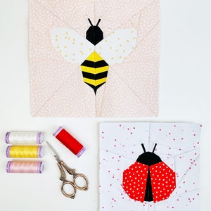 Ladybug Pattern, Simple Ladybug Quilt Block Pattern, PDF Instant ...