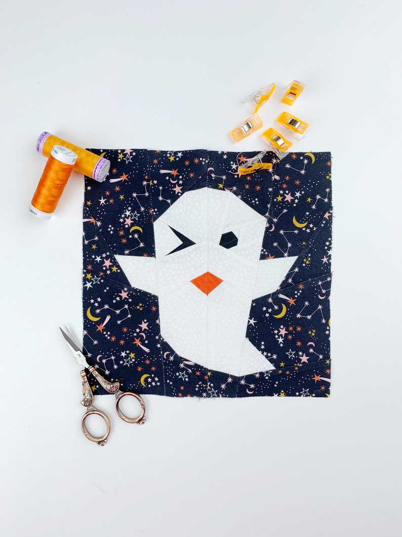 Ghost Quilt Block Pattern PDF Instant Download Halloween - Etsy
