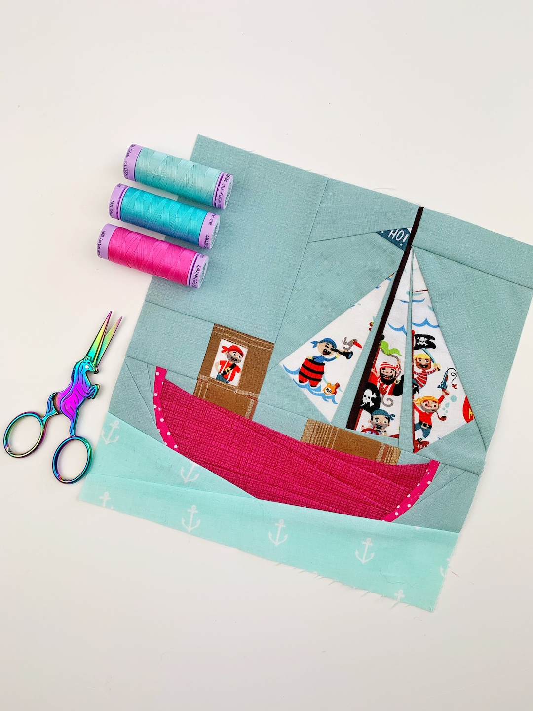 Boat Quilt Block Pattern, PDF Instant Download, Nautical Decor ...