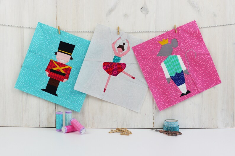 Nutcracker Ballet Quilt Blocks, 3 Sizes PDF Instant Download ...