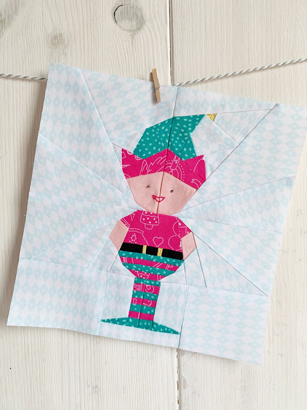 Christmas Elf Quilt Block Pattern, Elf Pattern, PDF Instant Download ...