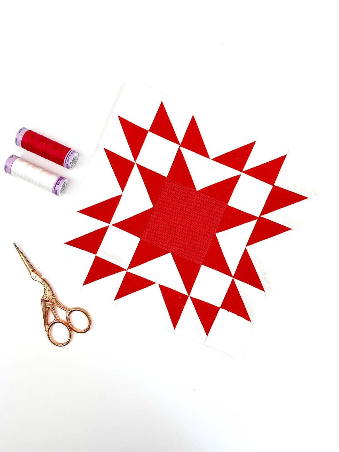 16 Point Star Quilt Block Pattern: Classic Paper Piecing (PDF Download ...