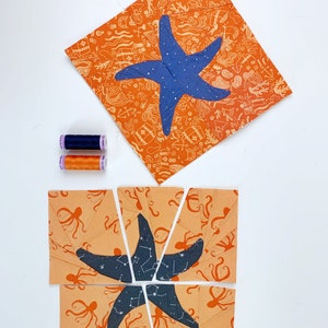 Starfish Quilt Block Pattern: Nautical Foundation Paper Piecing (PDF ...