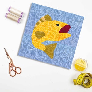 Sea Bass Quilt Block Pattern, 3 Sizes, Foundation Paper Piecing (PDF ...