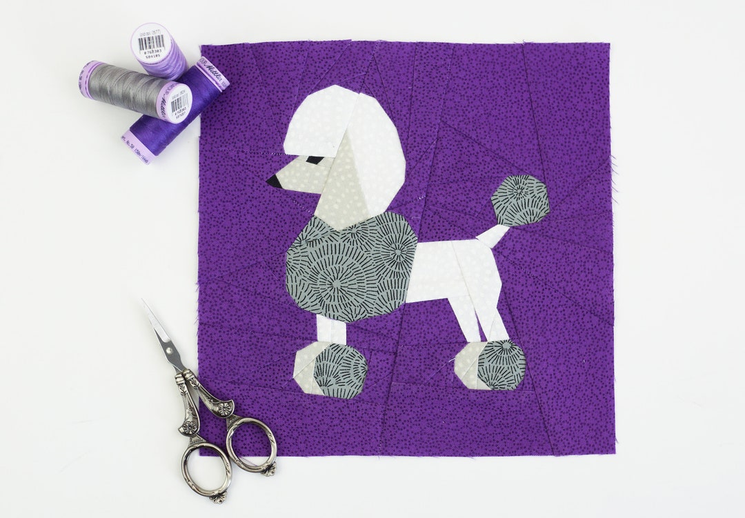 Poodle Quilt Block Pattern: Foundation Paper Piecing (PDF Download) - Etsy