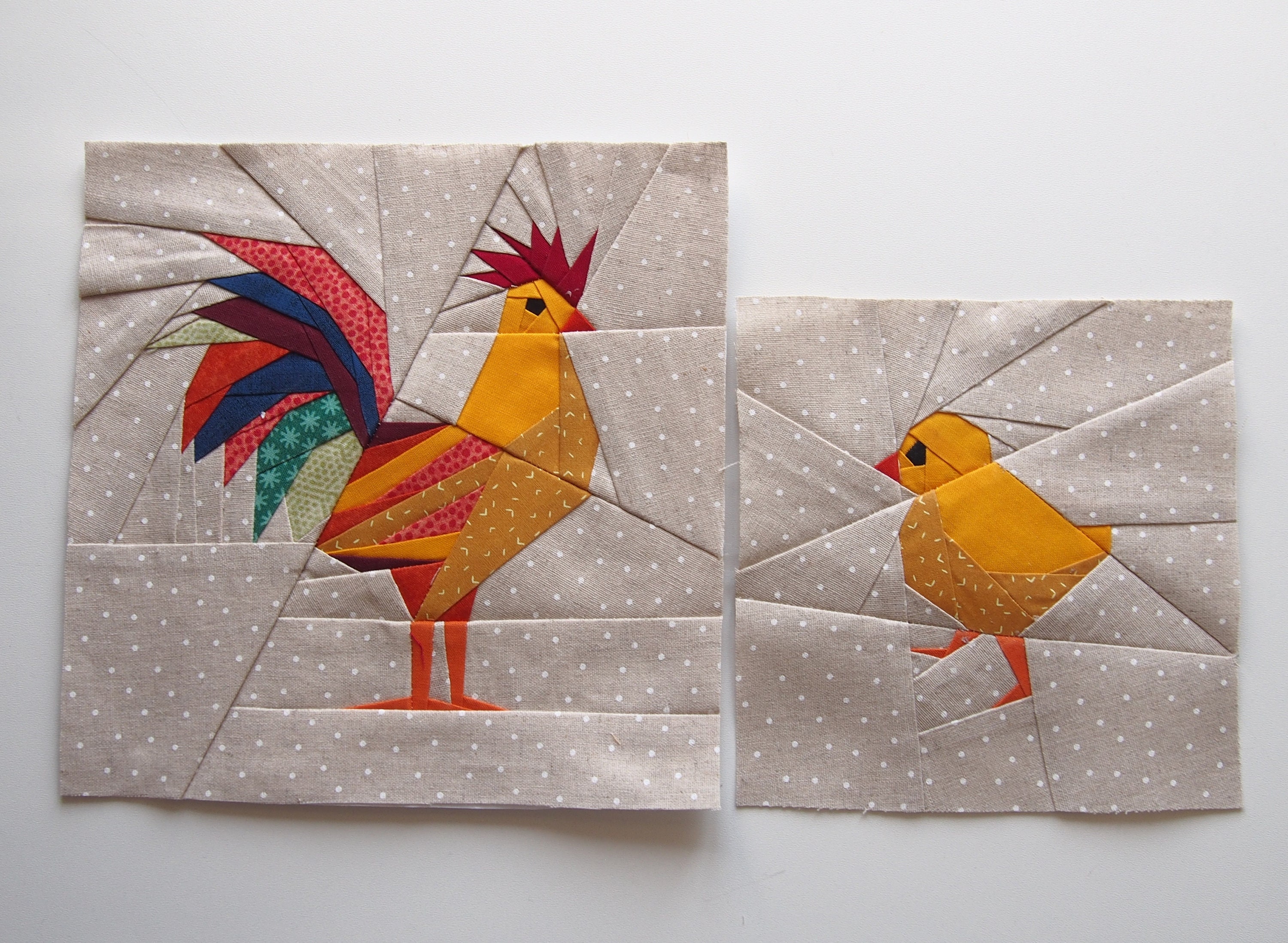 Chicken Family Quilt Block Pattern PDF Instant Download | Etsy