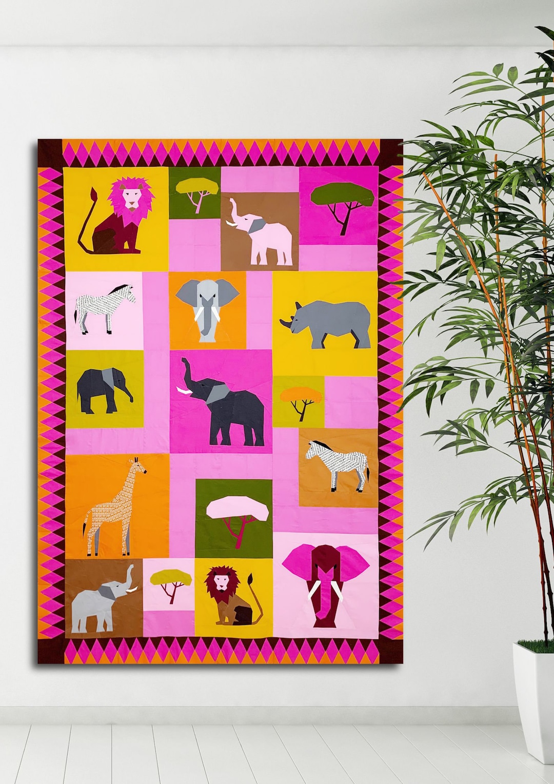 Safari Quilt - Pattern, Set of 9 PDF Pattern Instant Download ...