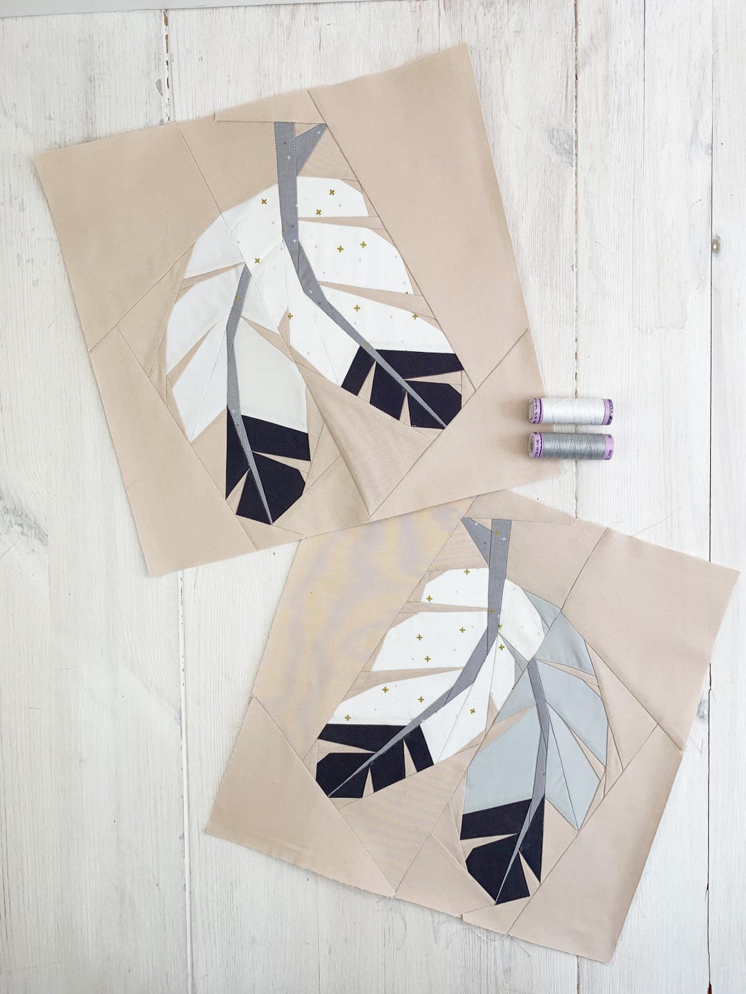 Feathers Quilt Block, 4 Sizes PDF Instant Download, Eagle Feathers FPP ...