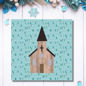 Country Church Quilt Block Pattern, 4 Sizes PDF Pattern Instant ...