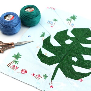Monstera Leaf Quilt Block Pattern PDF Instant Download - Etsy