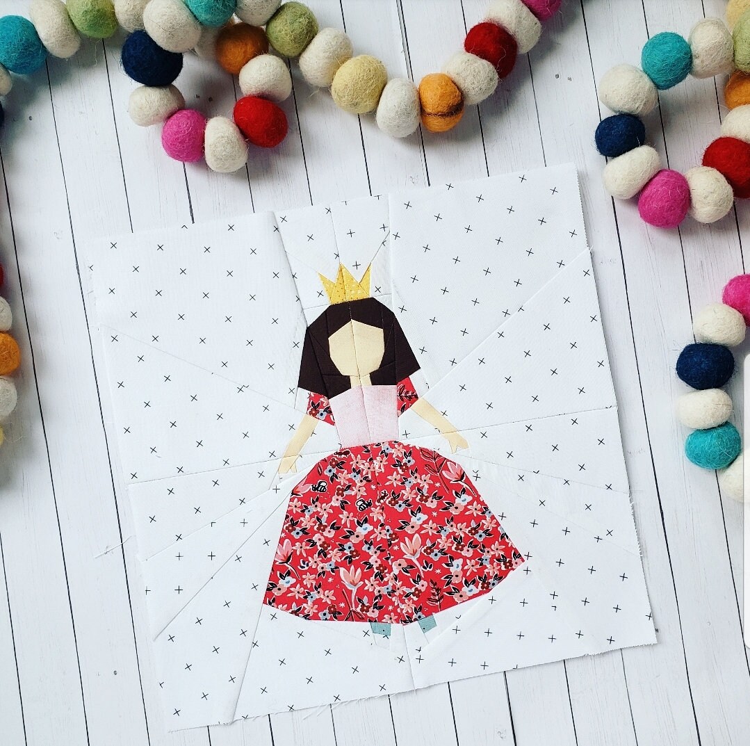 Princess Sewing Pattern Princess Quilt Block Pattern PDF - Etsy