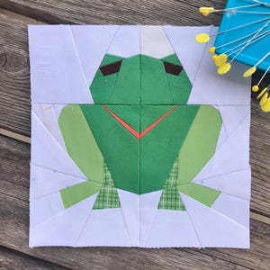 Frog FPP Quilt Block Pattern 5 Sizes PDF Instant Download, Foundation ...