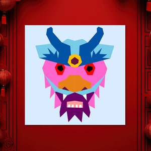 Chinese Dragon Quilt Block Pattern, 2 Sizes PDF Instant Download ...