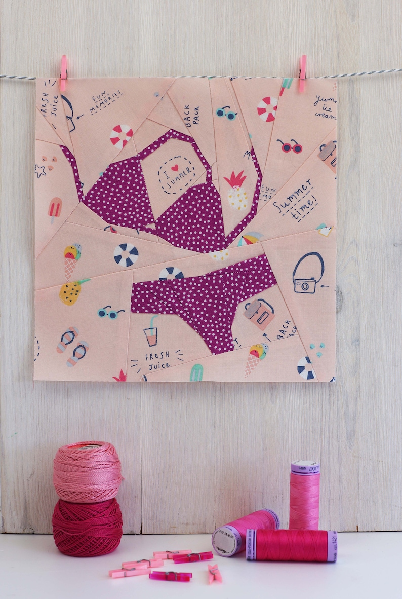 Bikini Paper Piecing Pattern, 8