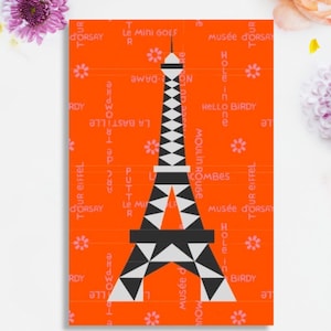 Eiffel Tower Quilt Block Pattern: Parisian Style FPP (PDF Download) - Etsy