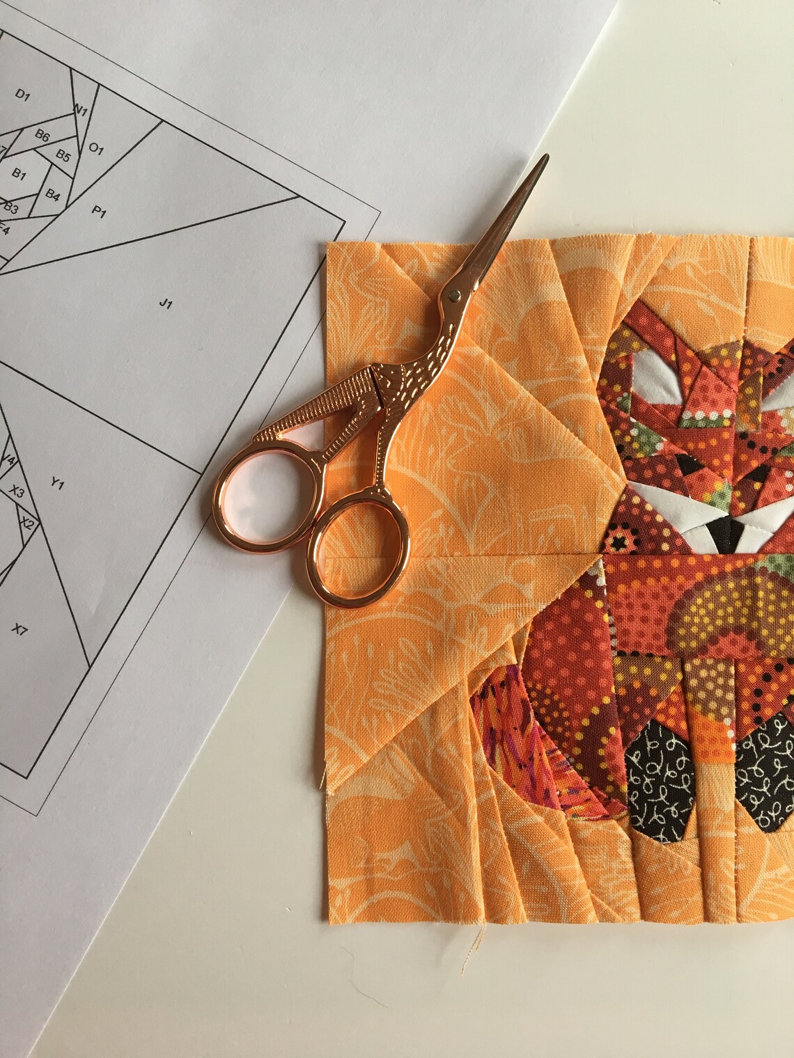 Fox Paper Piecing Pattern PDF Pattern Fow Quilt Pattern - Etsy UK